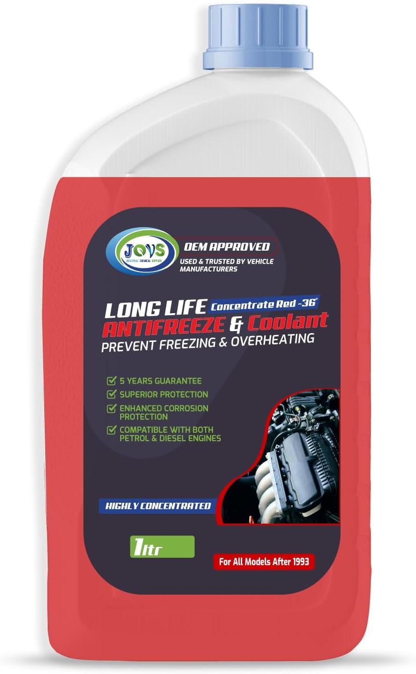 Jovs Antifreeze Engine Coolant Red 5L – All-Year Protection for Your ...
