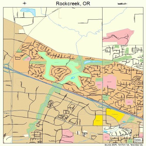 Amazon.com : Large Street & Road Map of Rockcreek, Oregon OR - Printed ...