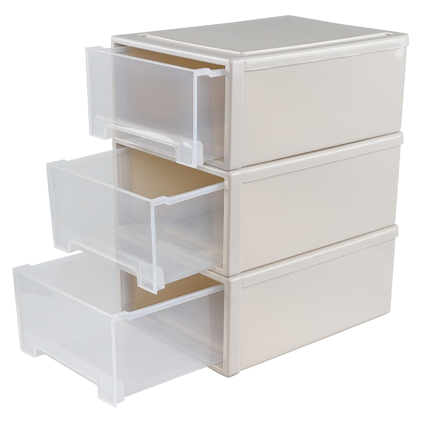 Amazon.com: Gloreen 18 L Plastic Storage Drawer Unit, Stacking Desktop ...