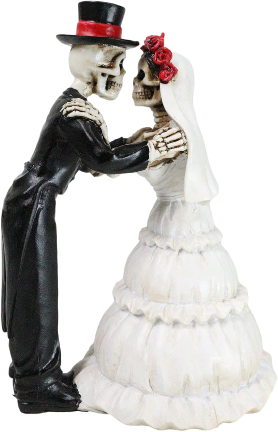Amazon.com: Ebros Love Never Dies Wedding Kiss Bride and Groom Skeleton Couple Figurine 5.75 ...