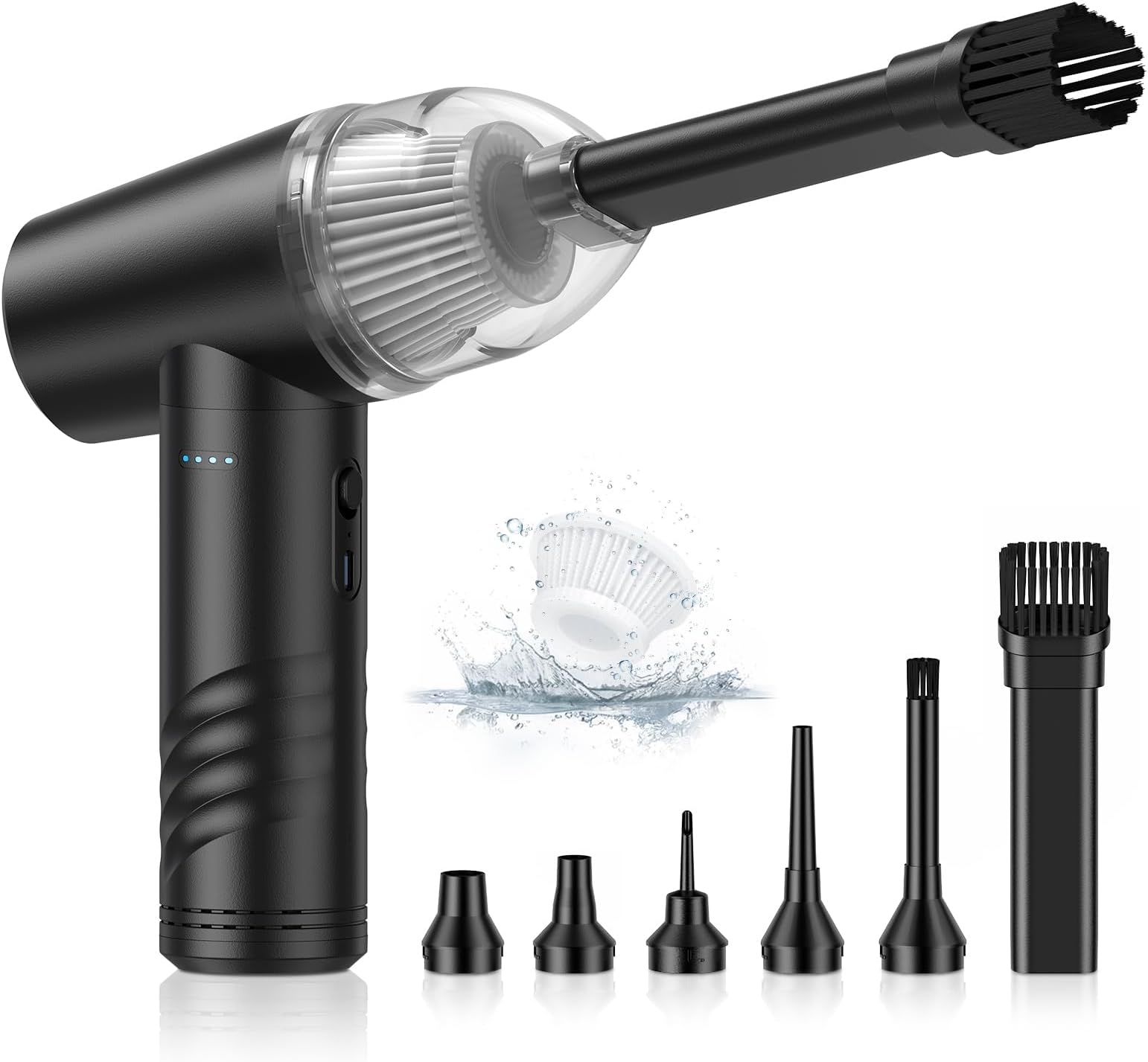 KACNON 3 in 1 Computer Vacuum Cleaner, 3-Gear Compressed Air Duster ...