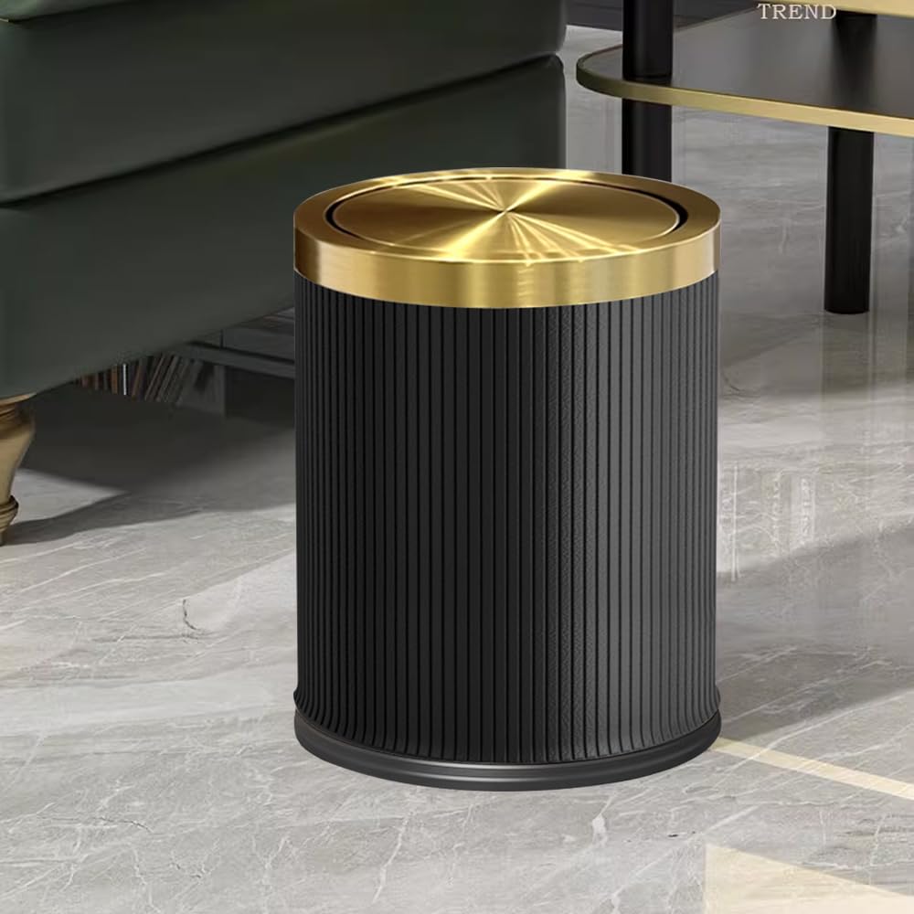 Black And Gold Bathroom Garbage Can at Dominic Chumleigh blog