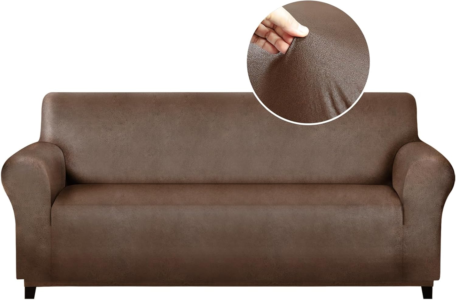 molasofa Sofa Covers - Couch Cover for Leather Couch, Soft and Washable ...