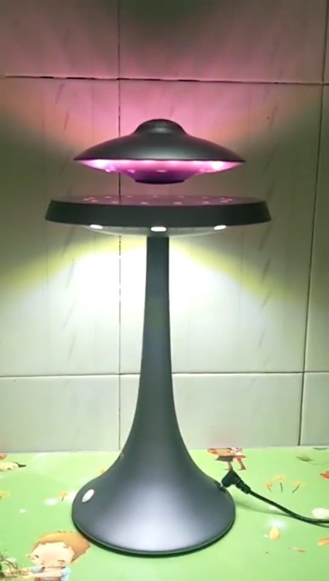 Watch Anti-Gravity UFO Floating LED Table Lamp Speaker on Amazon Live