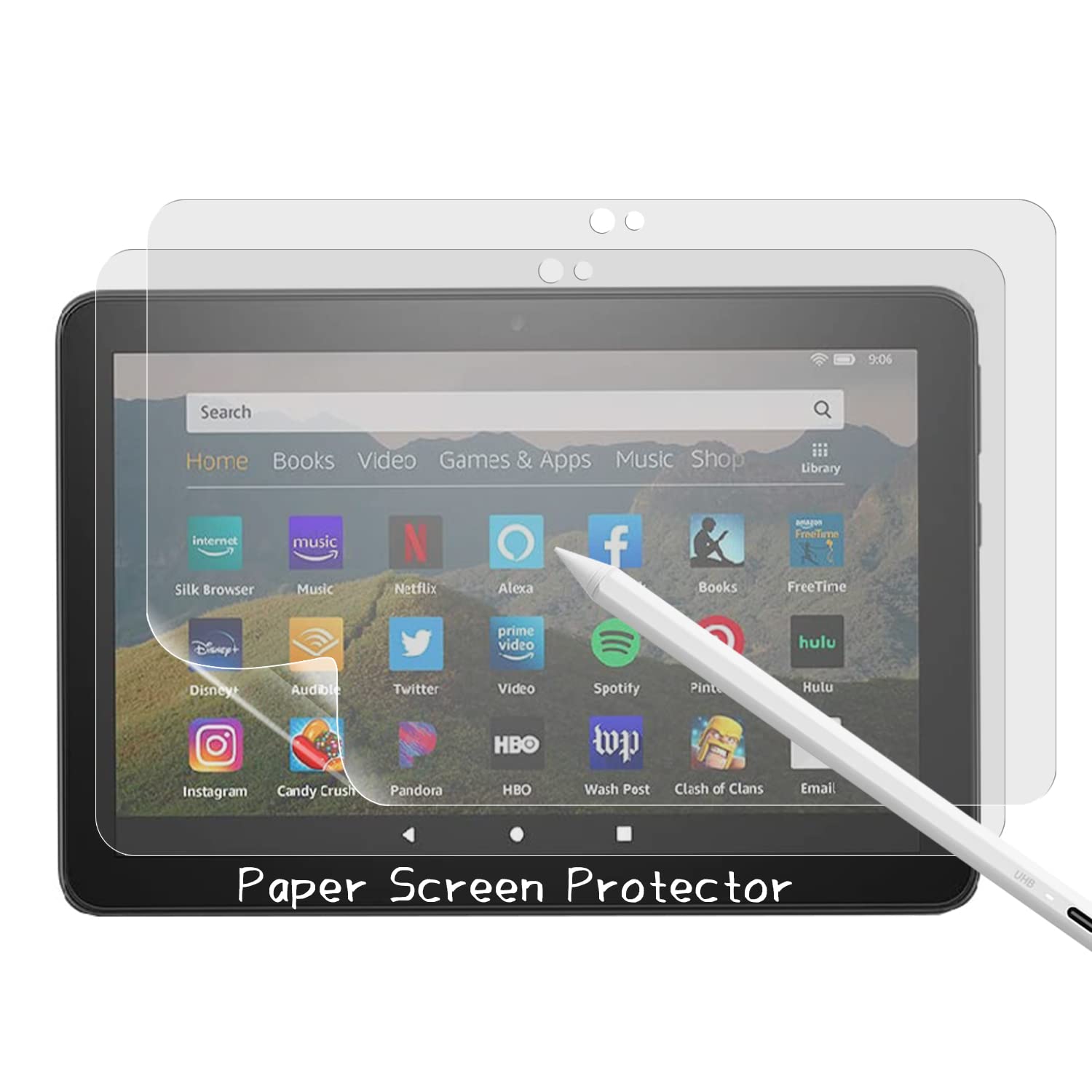 Amazon.com: KEANBOLL 2 PCS Paper Screen Protector for Fire HD 8/HD 8 ...