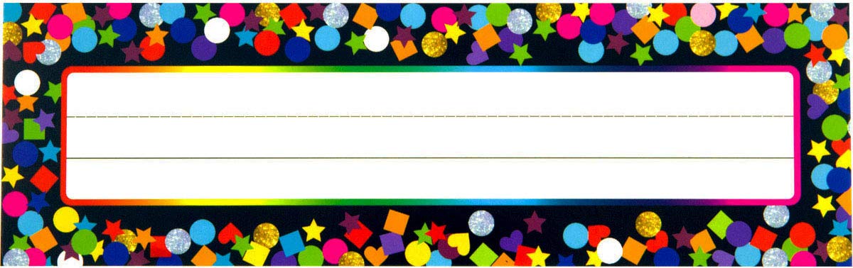 Buy Desk Name Plate Confetti-Themed for School Classroom 36 Pcs Online ...