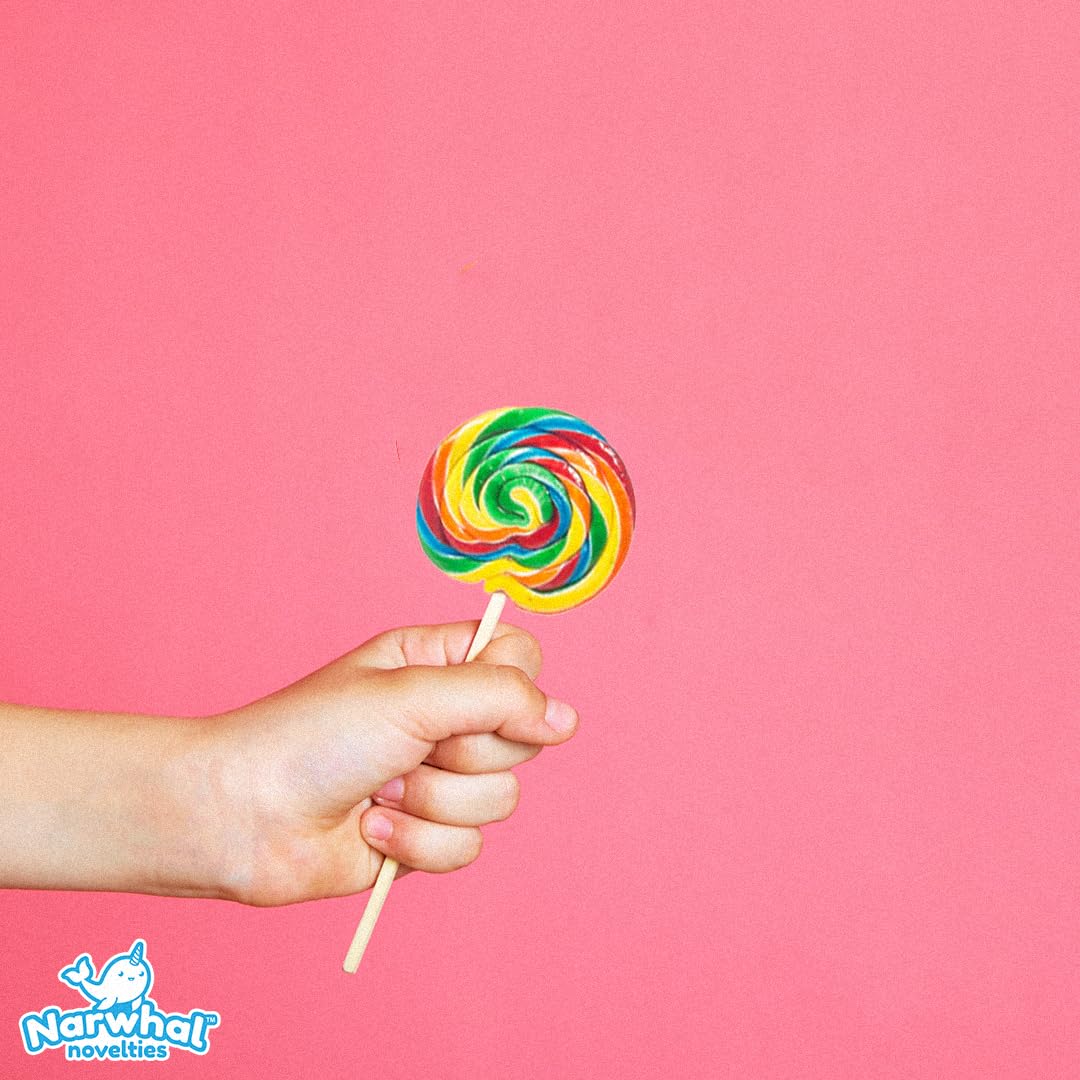 Snapklik.com : Large Rainbow Swirl Lollipop Candy - 2 Inch Giant Circus ...