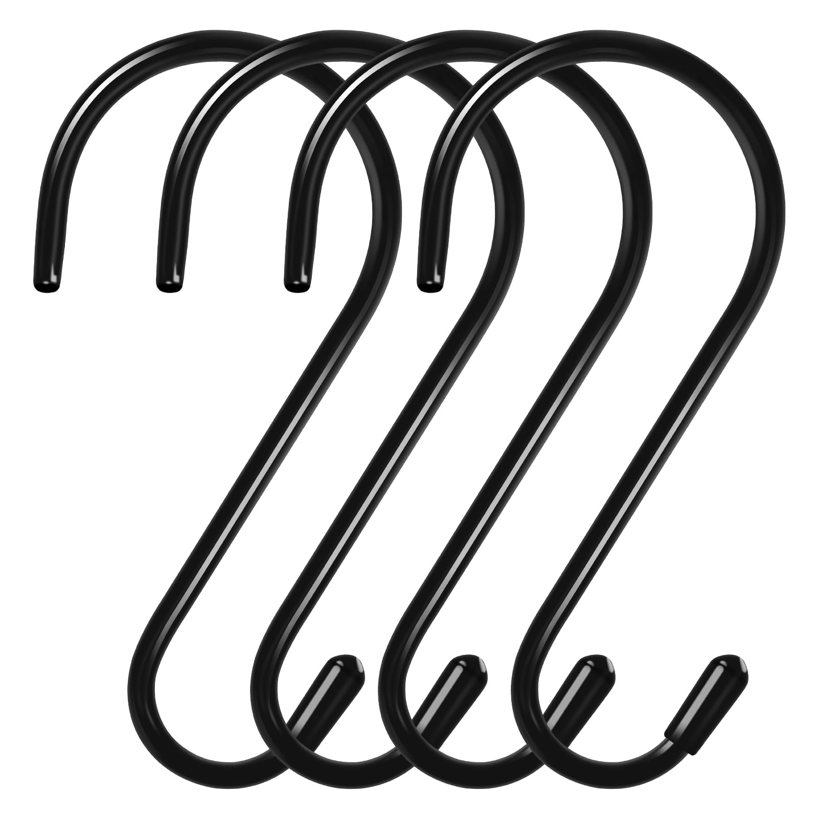Amazon.com: Waitkey 4 Pack Large S Hooks, 6 inch Vinyl Coated Heavy ...