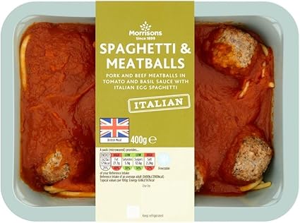 Morrisons Italian Spaghetti & Meatballs 400g : Amazon.co.uk: Grocery