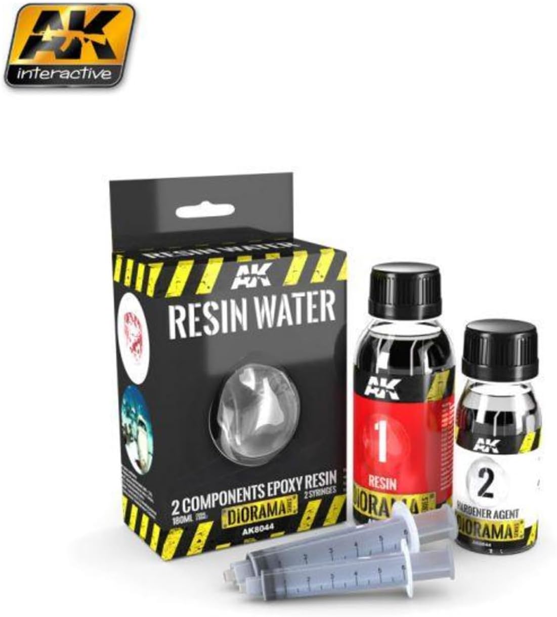 Amazon.com: Texture AK-Interactive Resin Water 2-Components Epoxy Resin - 180ml : Arts, Crafts ...