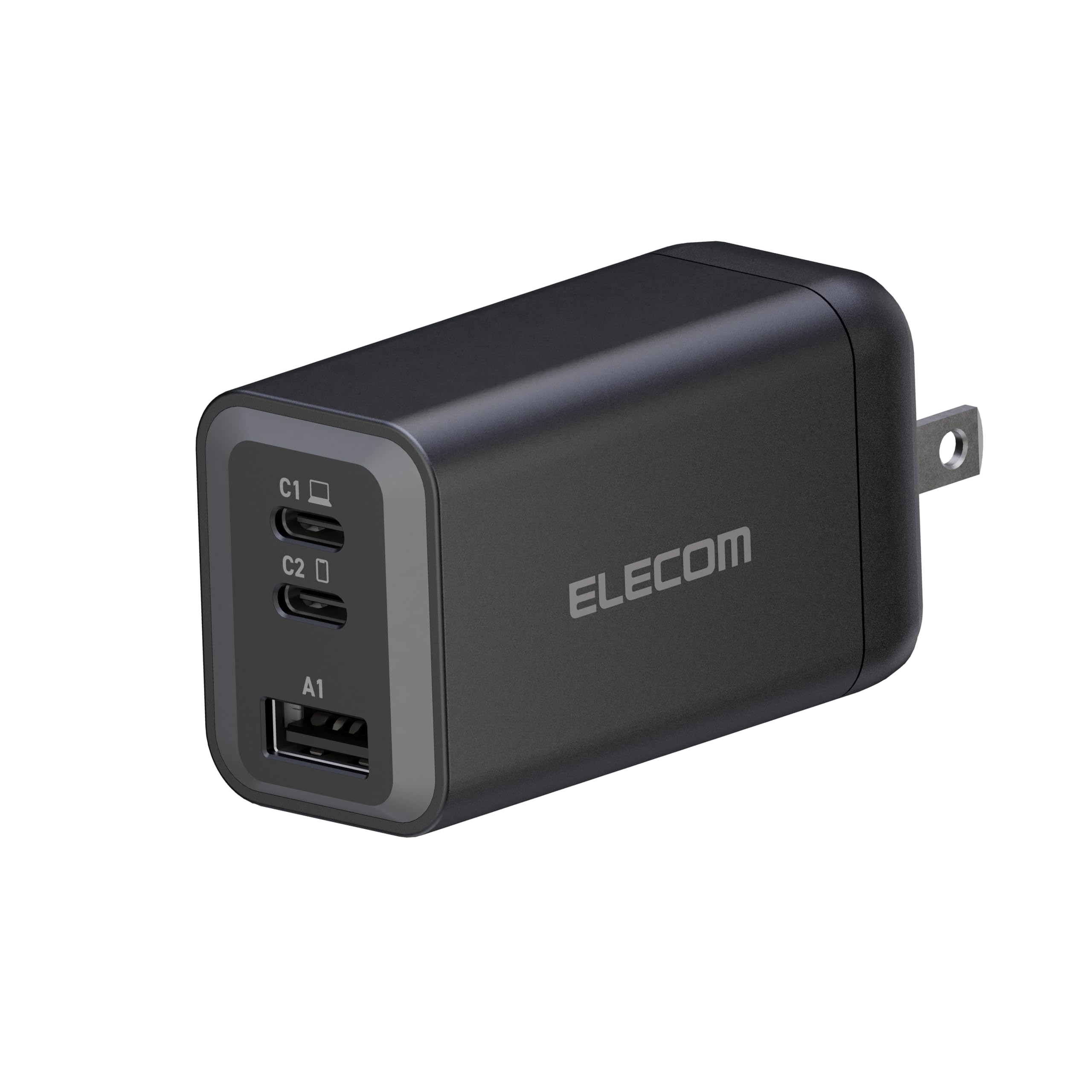 Amazon.com: ELECOM 65W USB C Wall Charger Block, 3 Multi Port GaN II ...