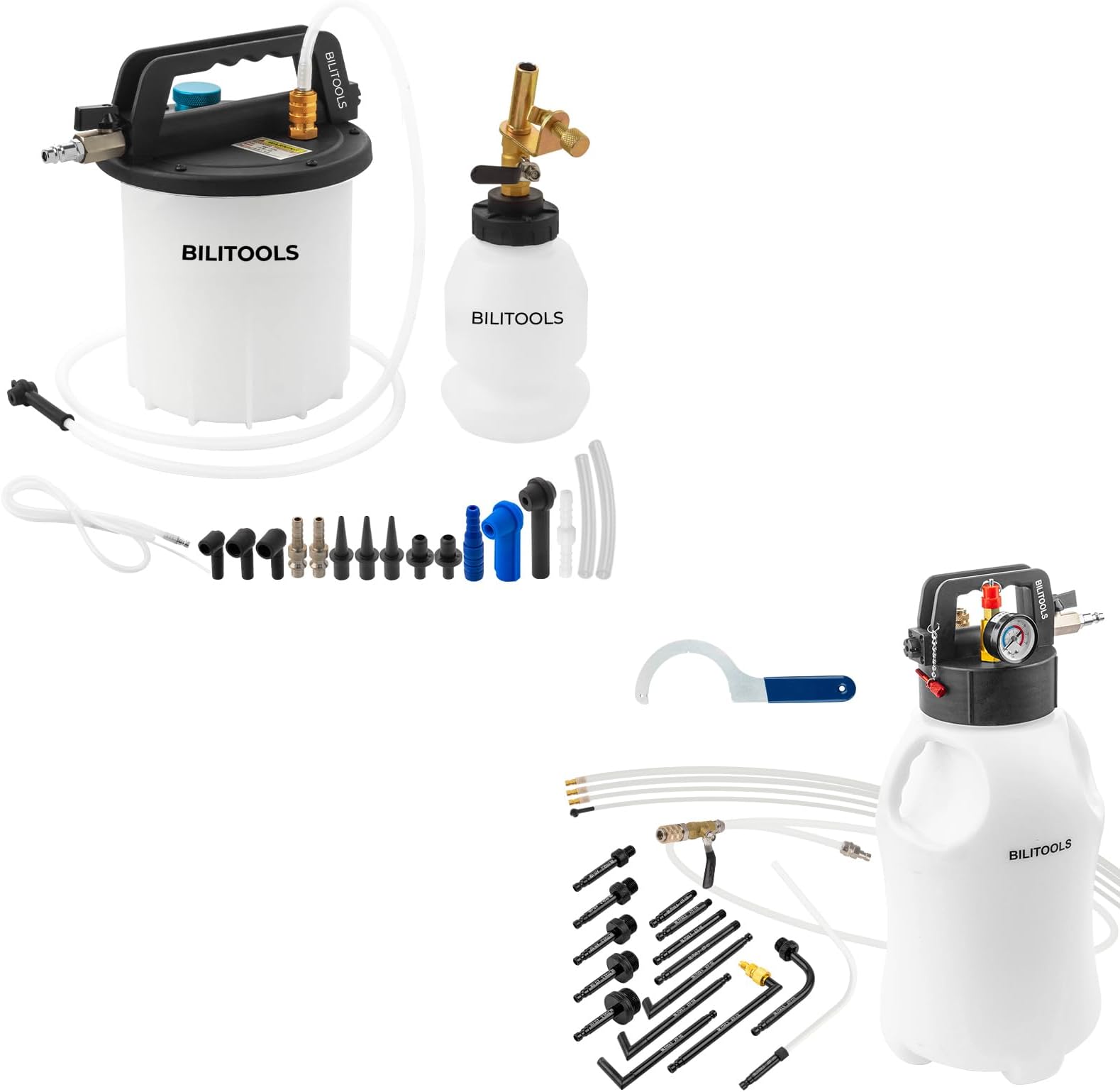 Amazon.com: BILITOOLS 3L Vacuum Brake Bleeder Kit with 8L Pneumatic ...