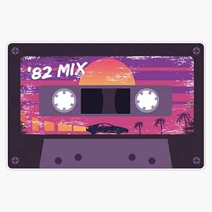 Amazon.com: Outrun Retro Cassette Tape Sticker Vinyl Waterproof Sticker ...