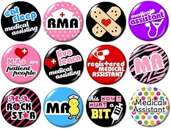 Amazon.com: Medical Assistant Buttons Pins (set #2) : Clothing, Shoes ...