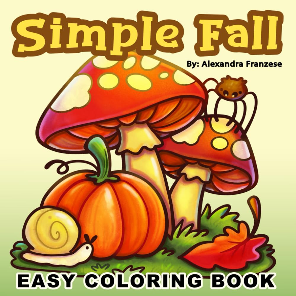 Amazon.com: Simple Fall Coloring Book: Easy Autumn Images to Color ...