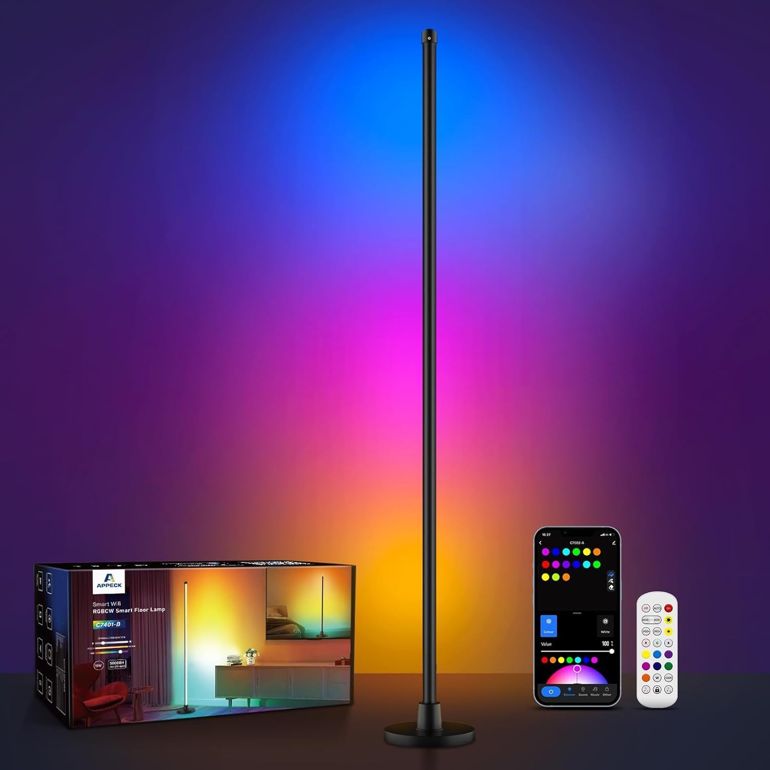 RGB Corner Floor Lamp,Corner Lamp,RGB Floor Lamp,Corner Light,RGB Lamp ...