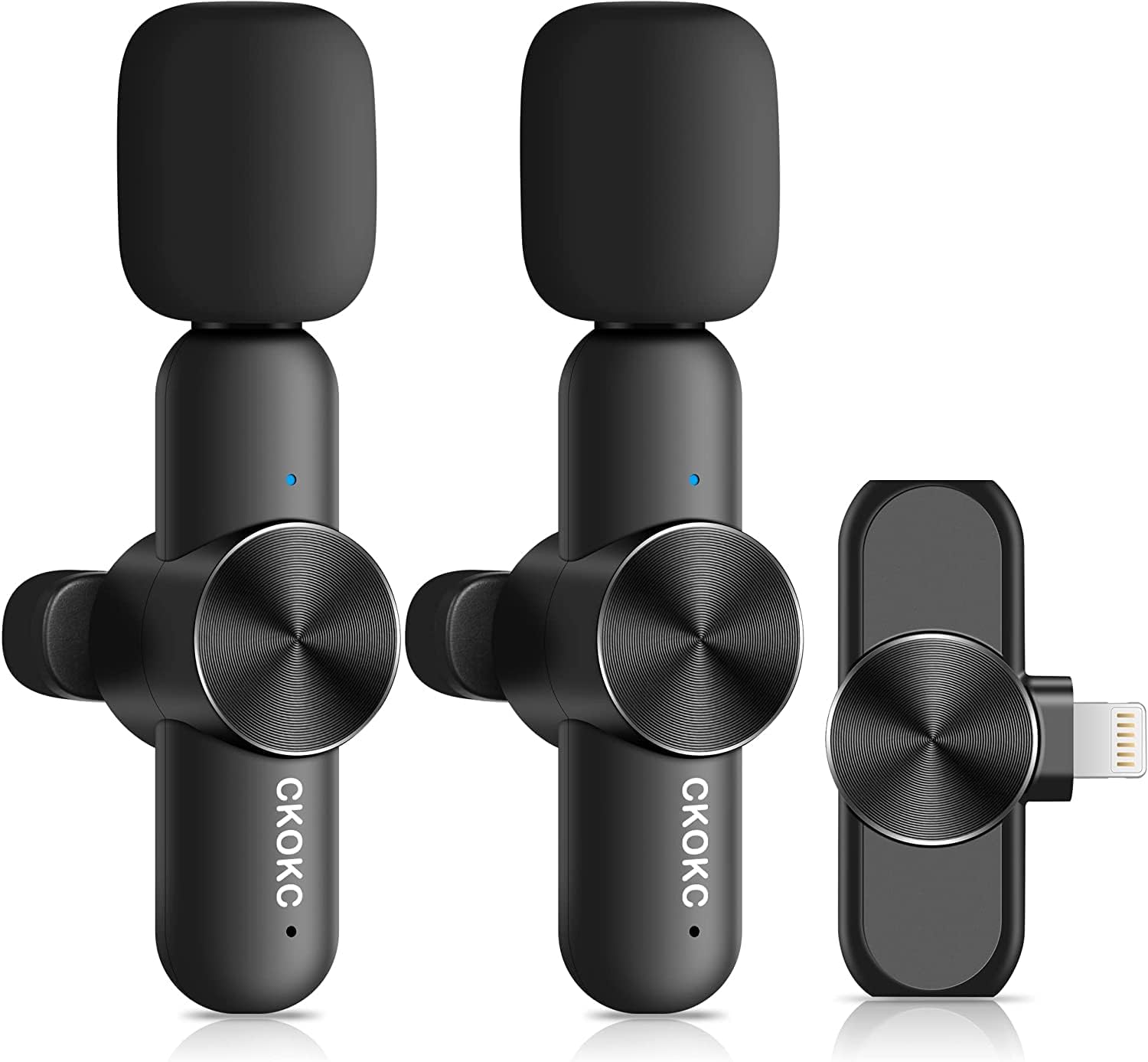 CKOKC Dual Wireless Microphone for iPhone iPad, Professional Wireless ...