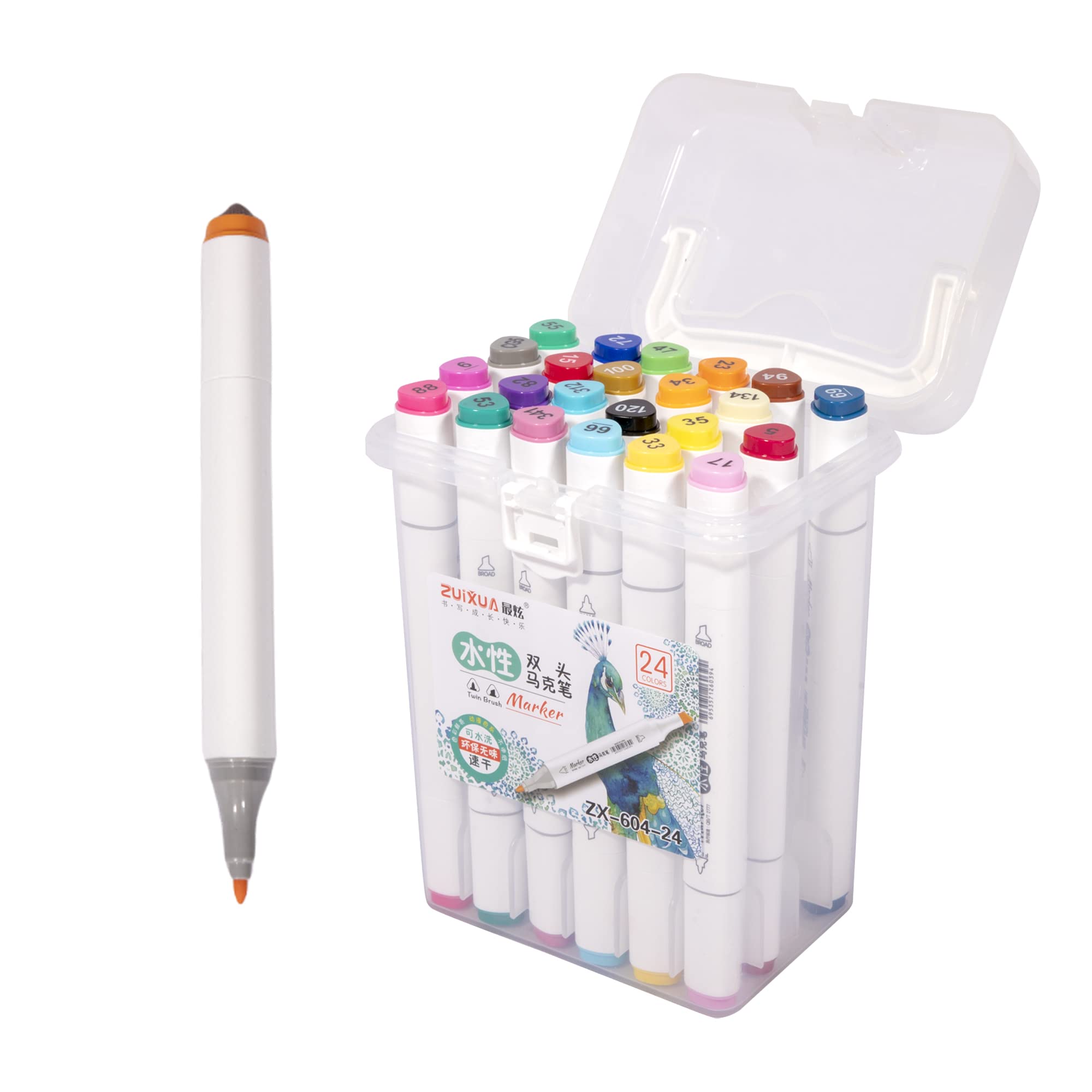 Buy WISHKEY Medium Point Dual Tip Double Sided Art Marker Pens For ...