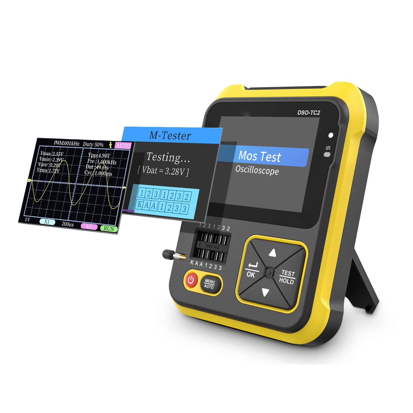 Buy Zgsalvation Handheld Digital Oscillo Transistor Tester, 2 in 1 ...