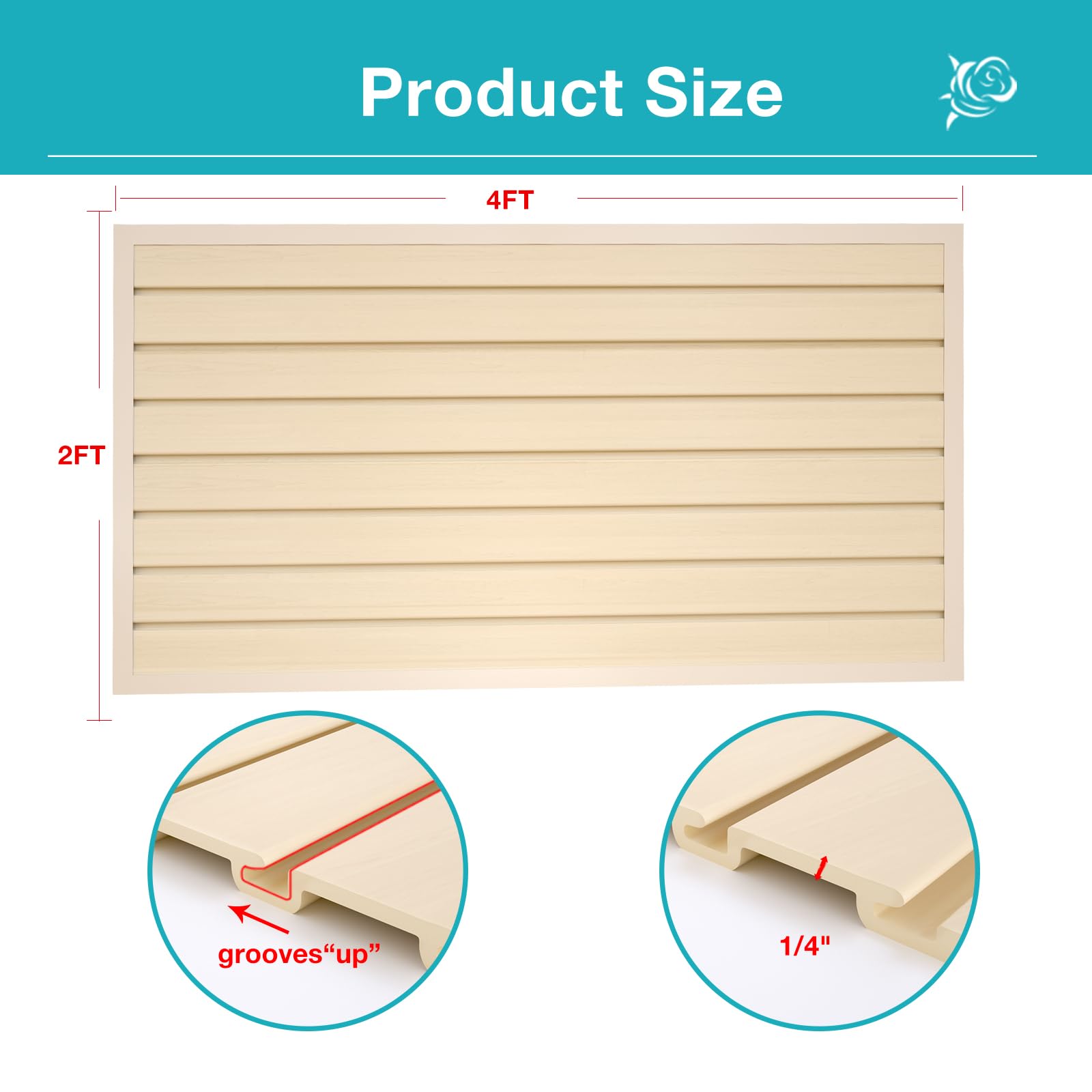 Snapklik.com : NeatiEase Slatwall Panel Wall Storage Systems, 2 X 4ft ...