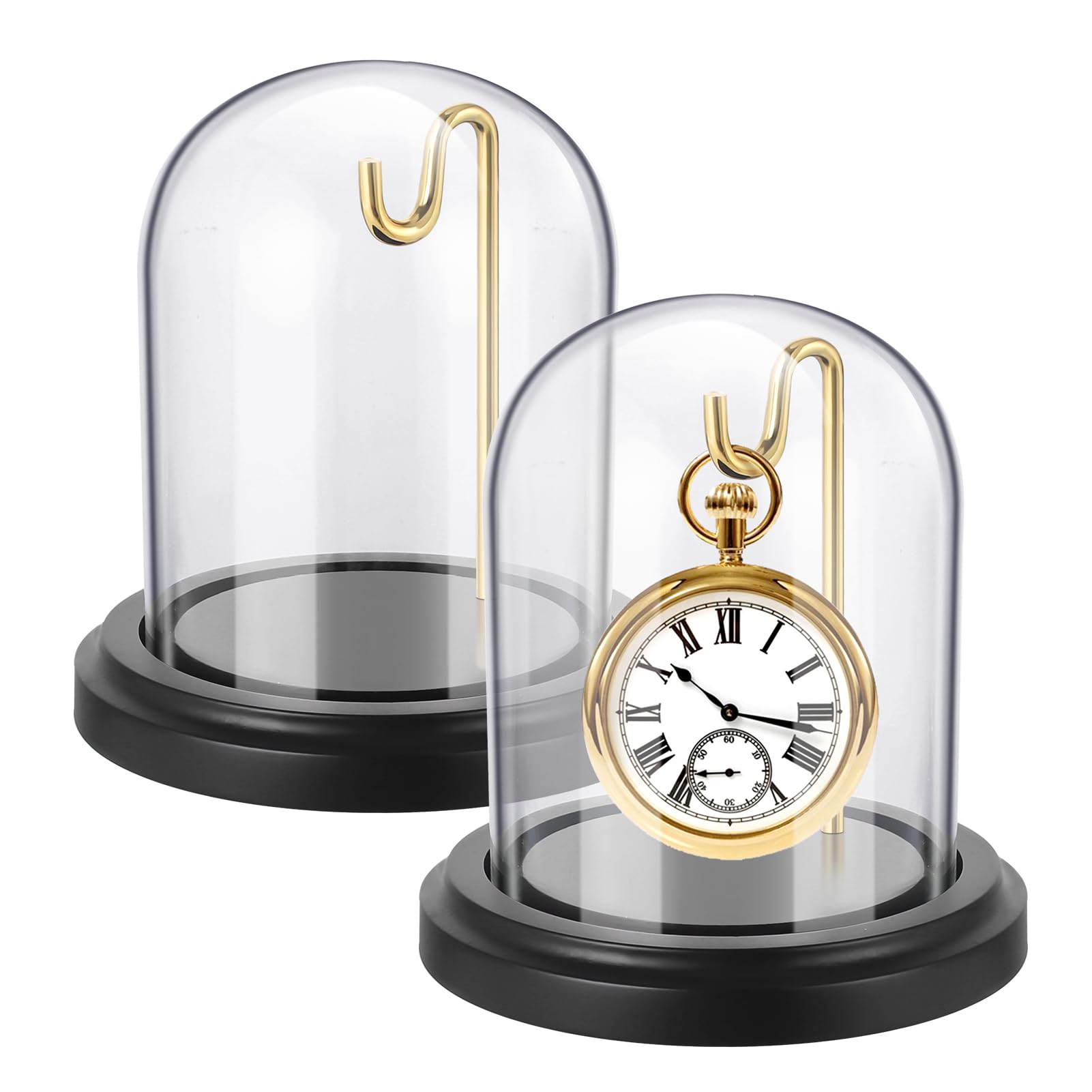 Amazon.com: 2 Pcs Pocket Watch Display Case with Hooks 3" x 4" Watch ...