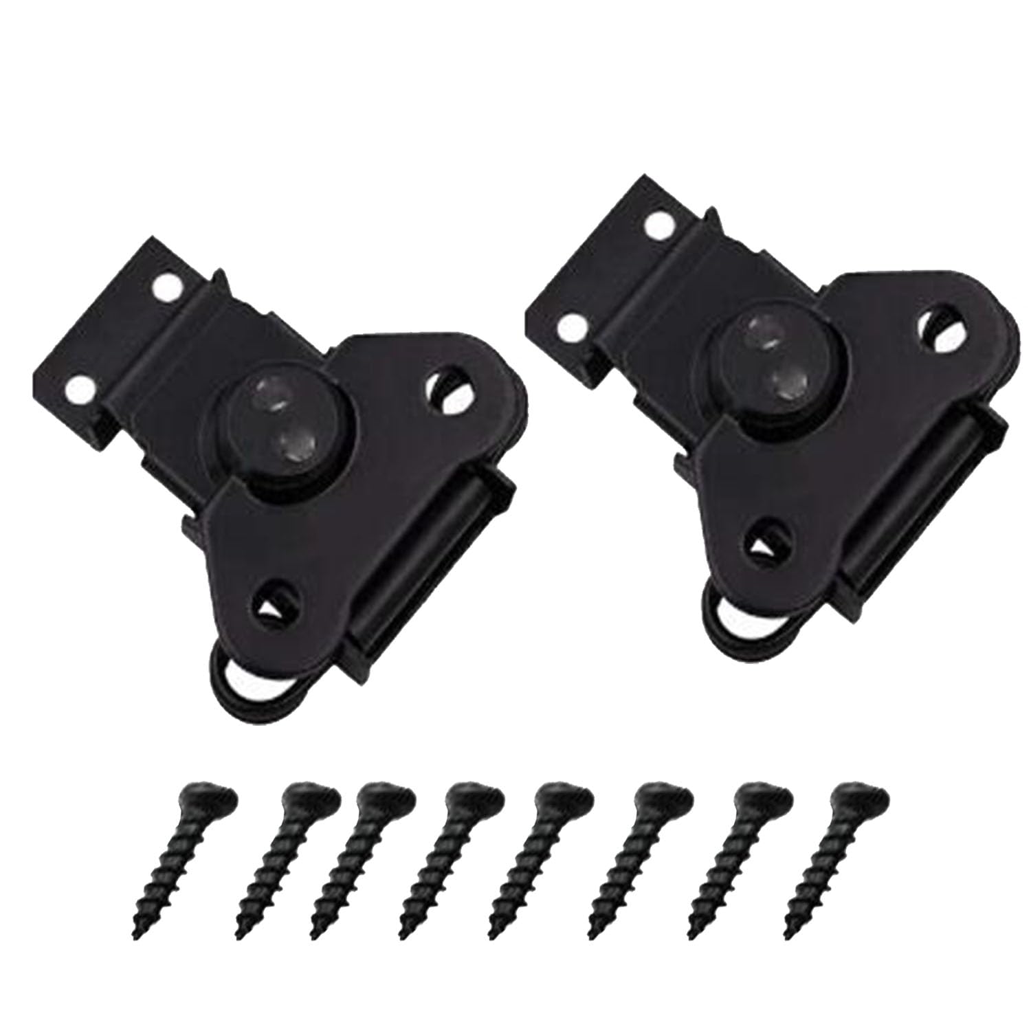 Snapklik.com : 2-Pack Spring Loaded Butterfly Twist Latch Black Metal ...