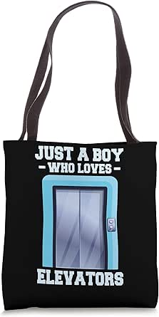 Amazon.com: Elevator Kids Just A Boy Who Loves Elevators Tote Bag ...