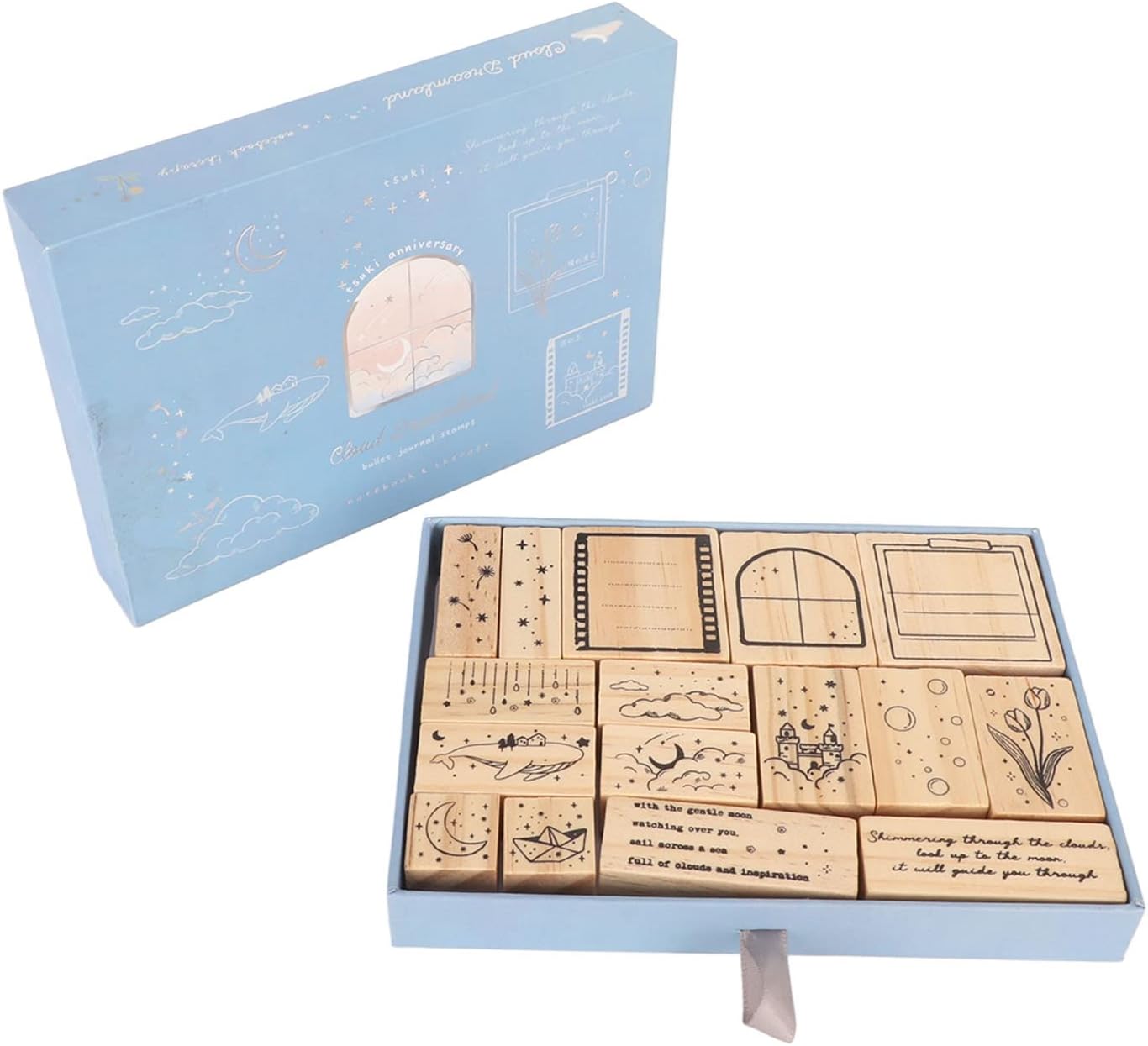 Amazon.com: Pwshymi Wooden Rubber Stamp Delicate Decorative Wood Stamp ...