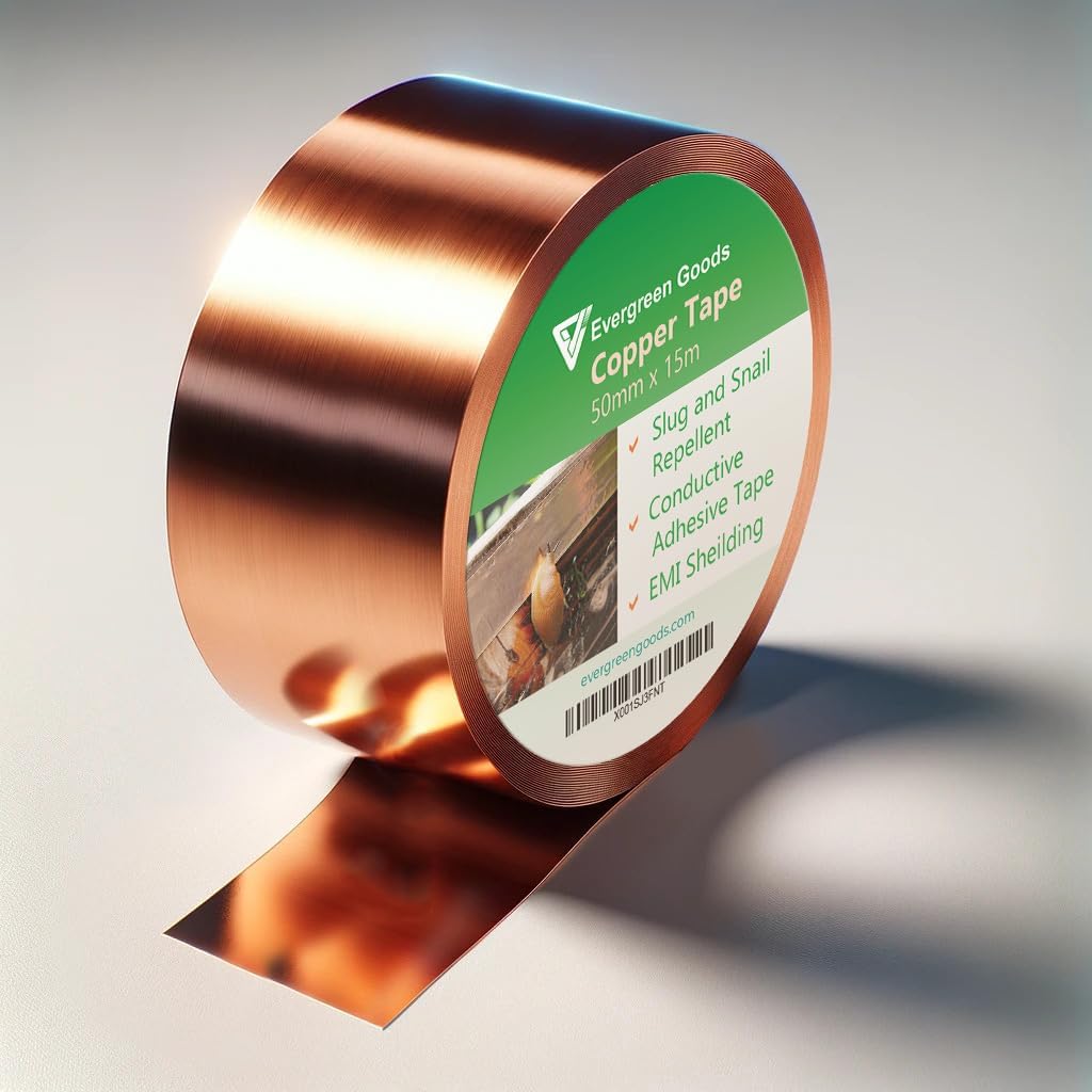 Aobuviou Copper Tape Slug Repellent uk 25mm x 20m Copper Foil Copper ...