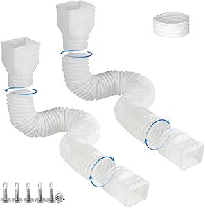 Amazon.com : plusgutter 2 Pack Rain Gutter Downspout Extensions ...