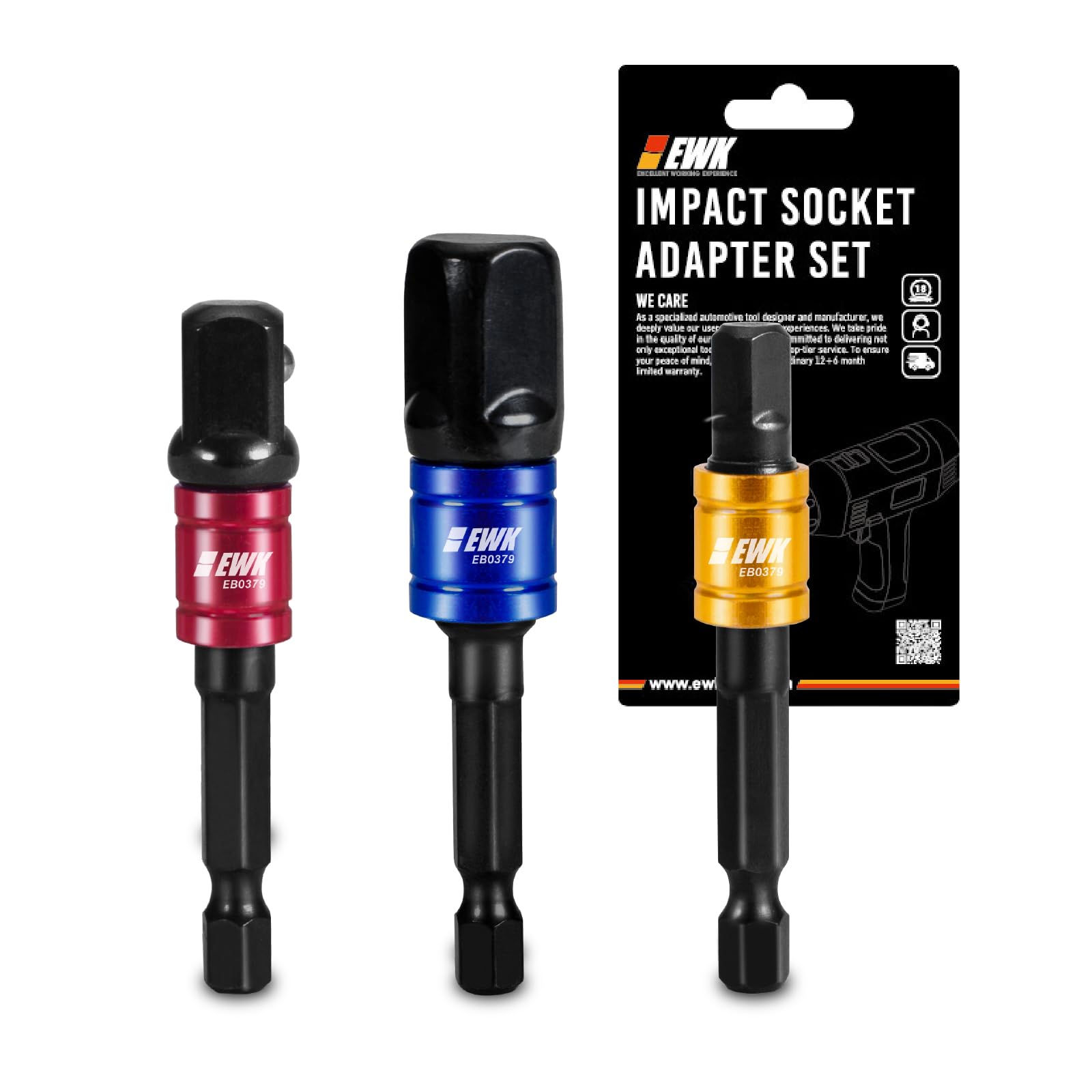 Snapklik.com : EWK 3 Pcs CR-MO Impact Grade Socket Adapter Extension ...