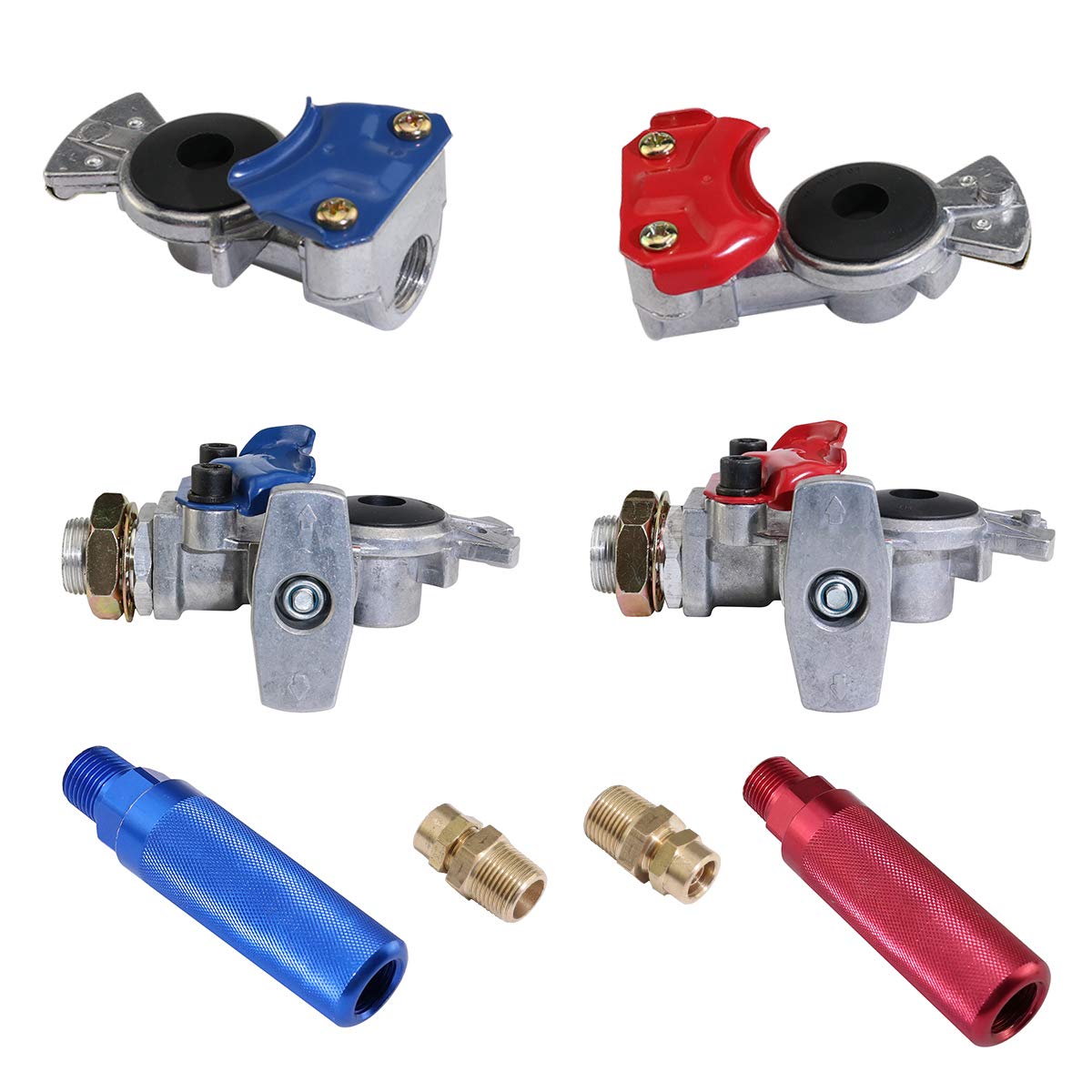 Snapklik.com : Boeray Aluminum Emergency Gladhand Valve Universal Glad ...