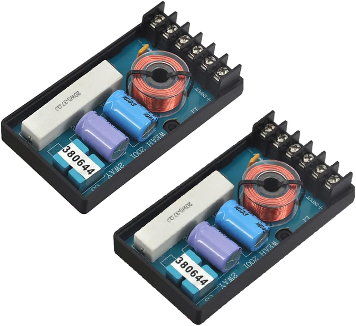 Amazon.com: 2 Pack 4 Ohm 3 Way Crossover 300 Watts Passive Car Audio ...