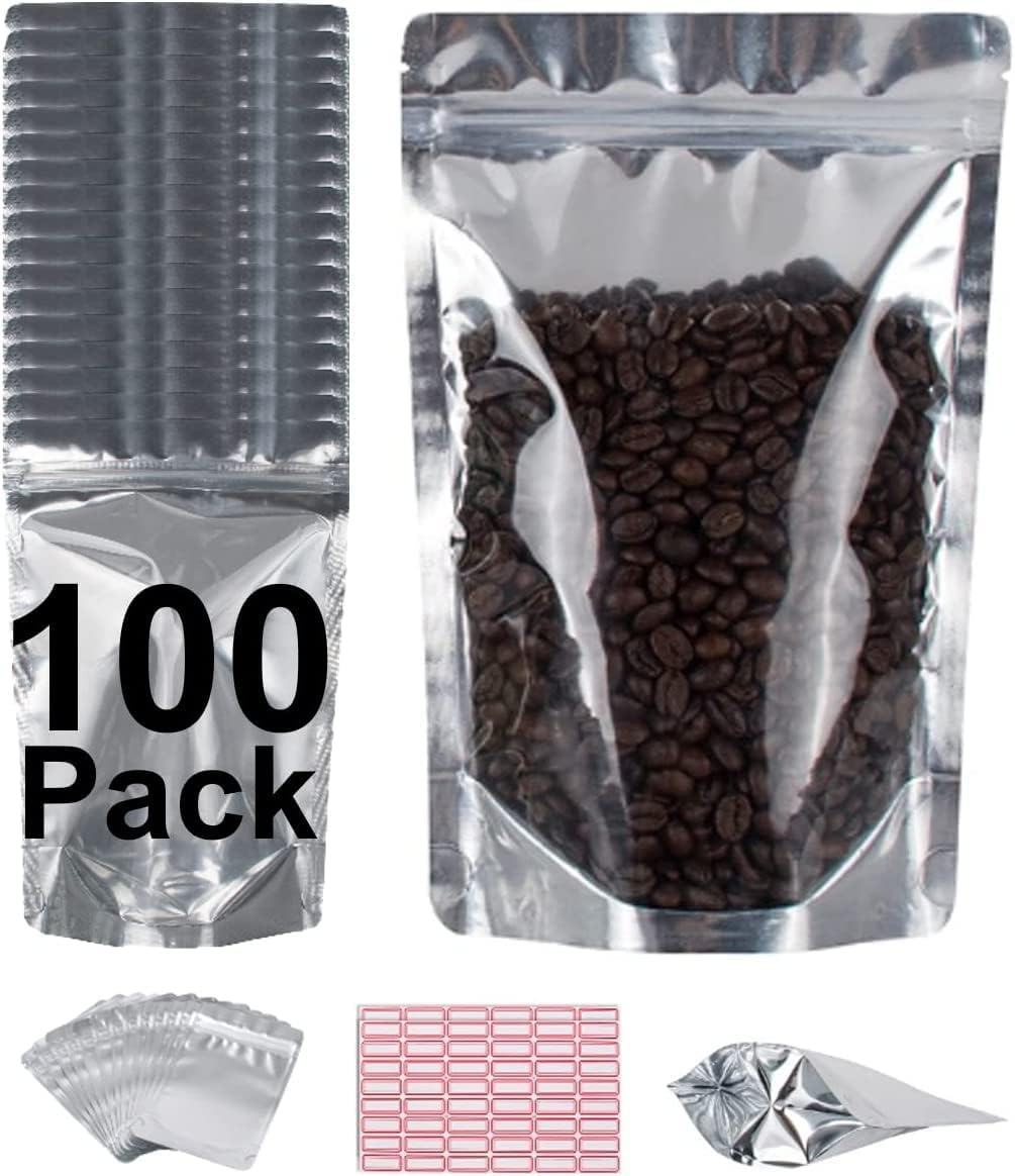 Amazon.com: Pack of 100 Mylar Bags Mylar Bags For Food Storage ...