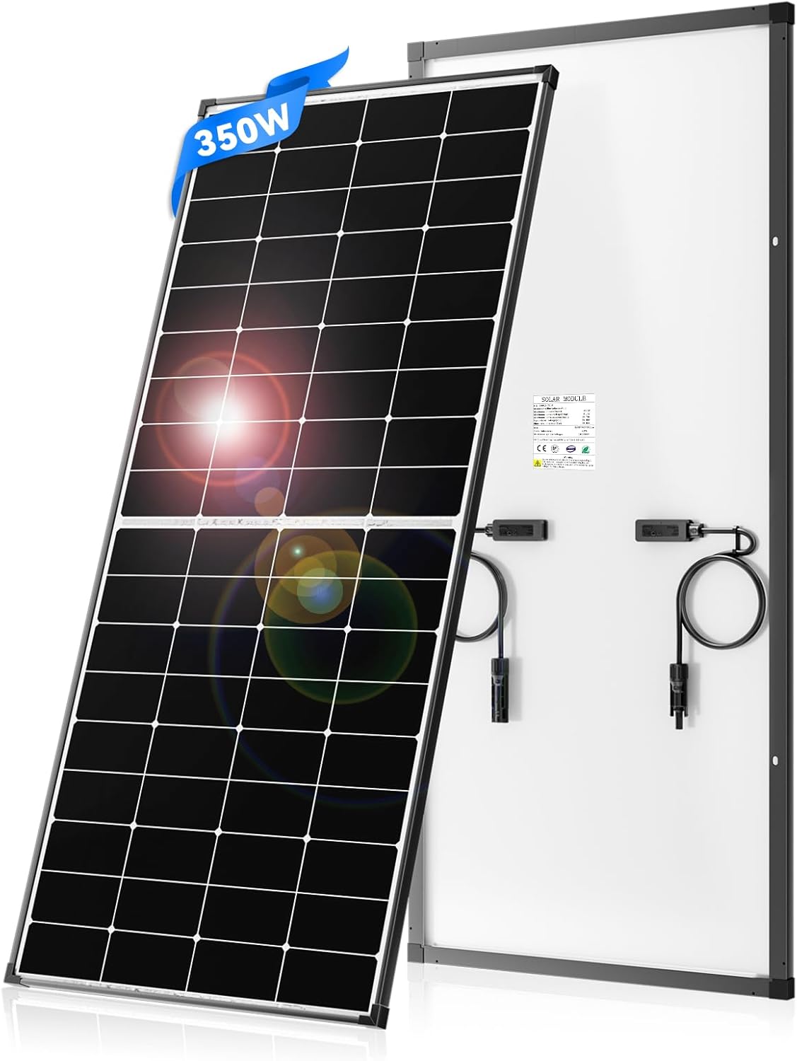 Amazon.com : N-Type 350 Watt Solar Panel 10BB 25% High Efficiency 350w ...