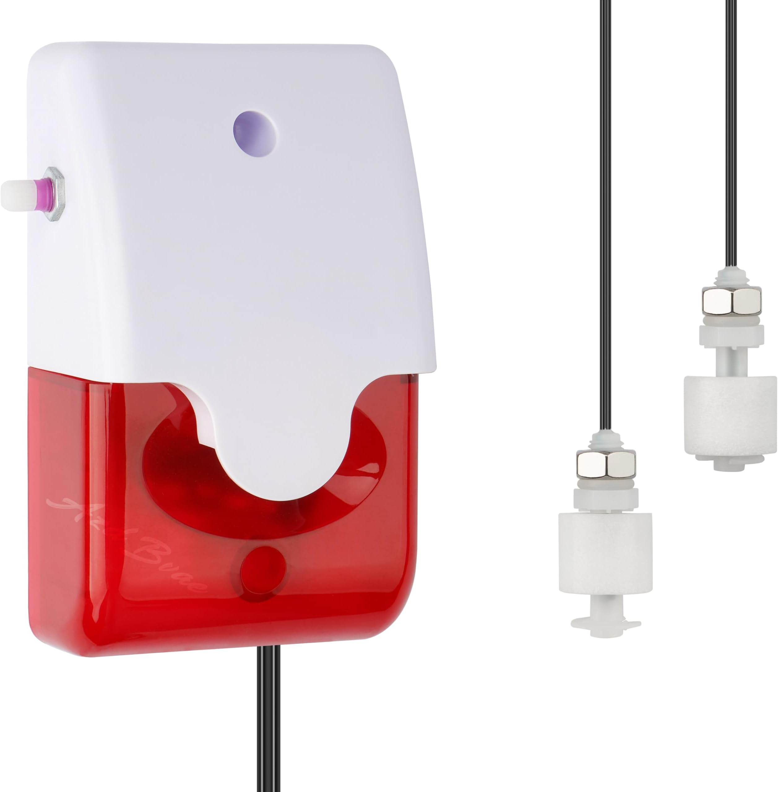 High / Low Water Level Alarm Sensor Detector, 120 dB Red Strobe Siren ...