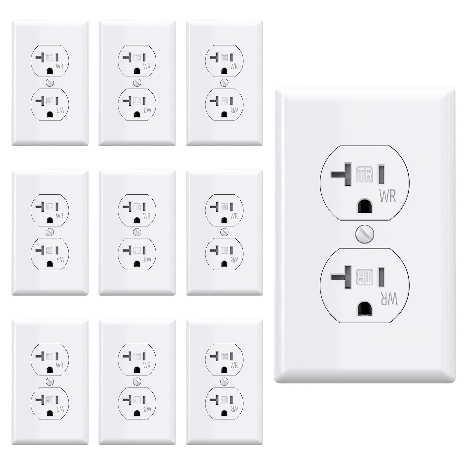 Snapklik.com : AIDA 20 Amps Outlets Duplex Electrical Receptacle ...