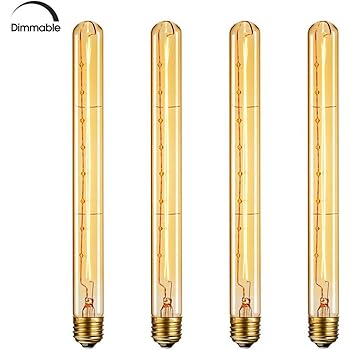 4-Pack Edison Light Bulb 40 Watt, T300 Warm White Vintage Incandescent ...