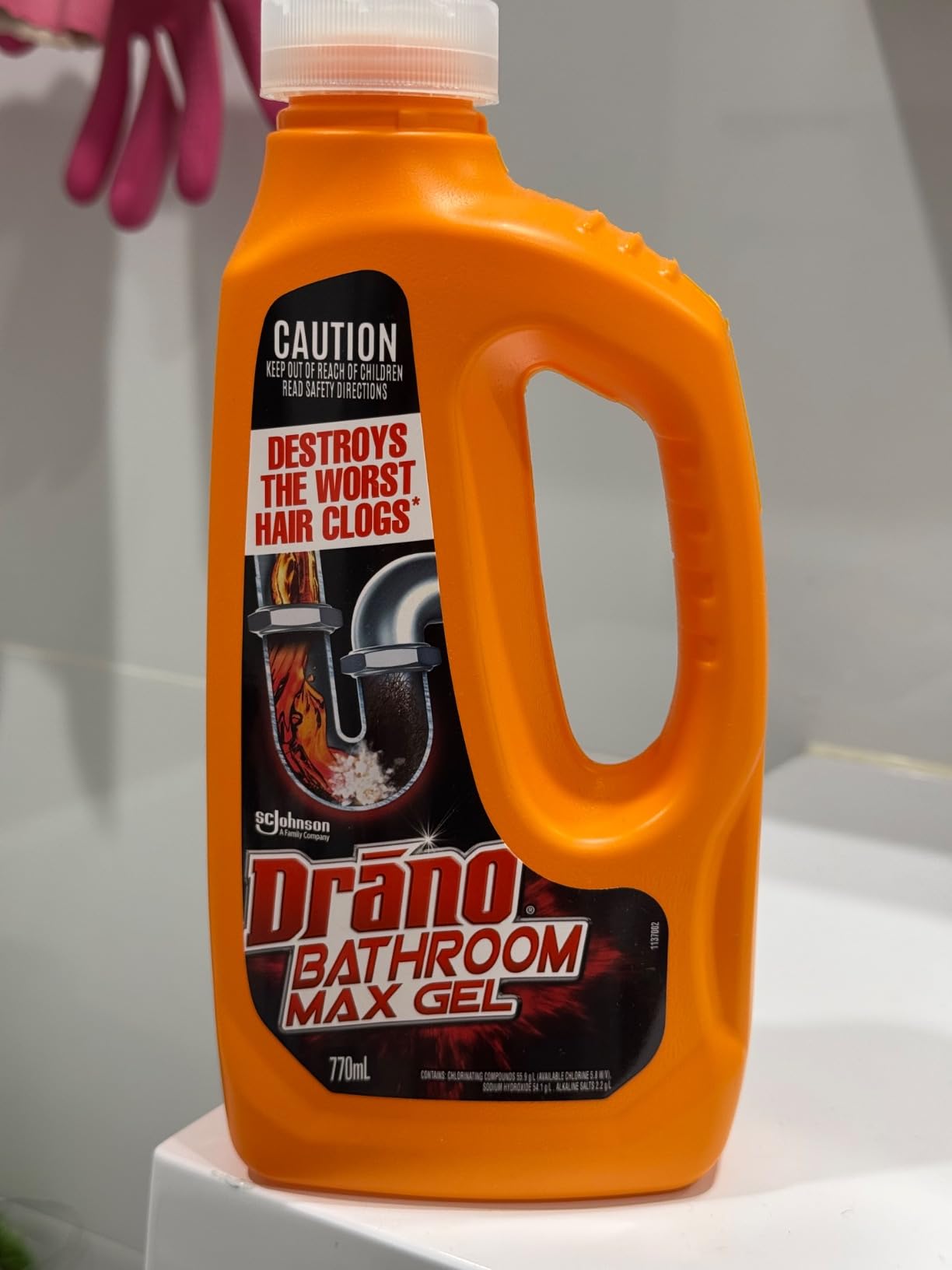 Drano Bathroom Max Gel Drain Cleaner, Eliminates Hair Clogs, Bathroom ...