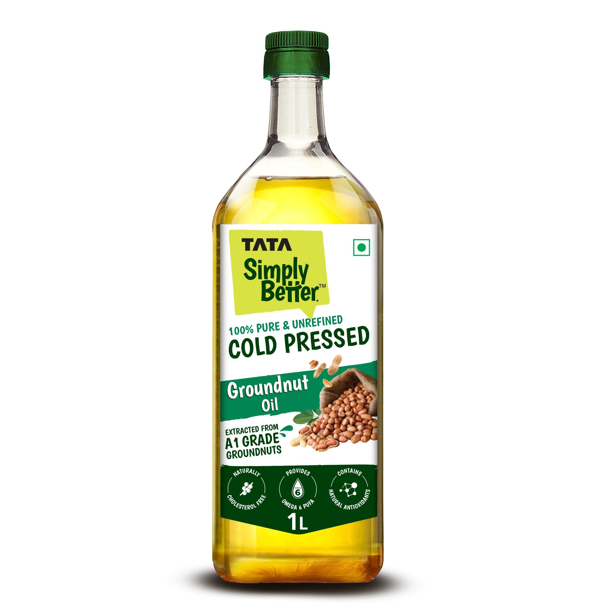 Tata Simply Better Pure & Unrefined Cold Pressed Groundnut (Peanut) Oil ...