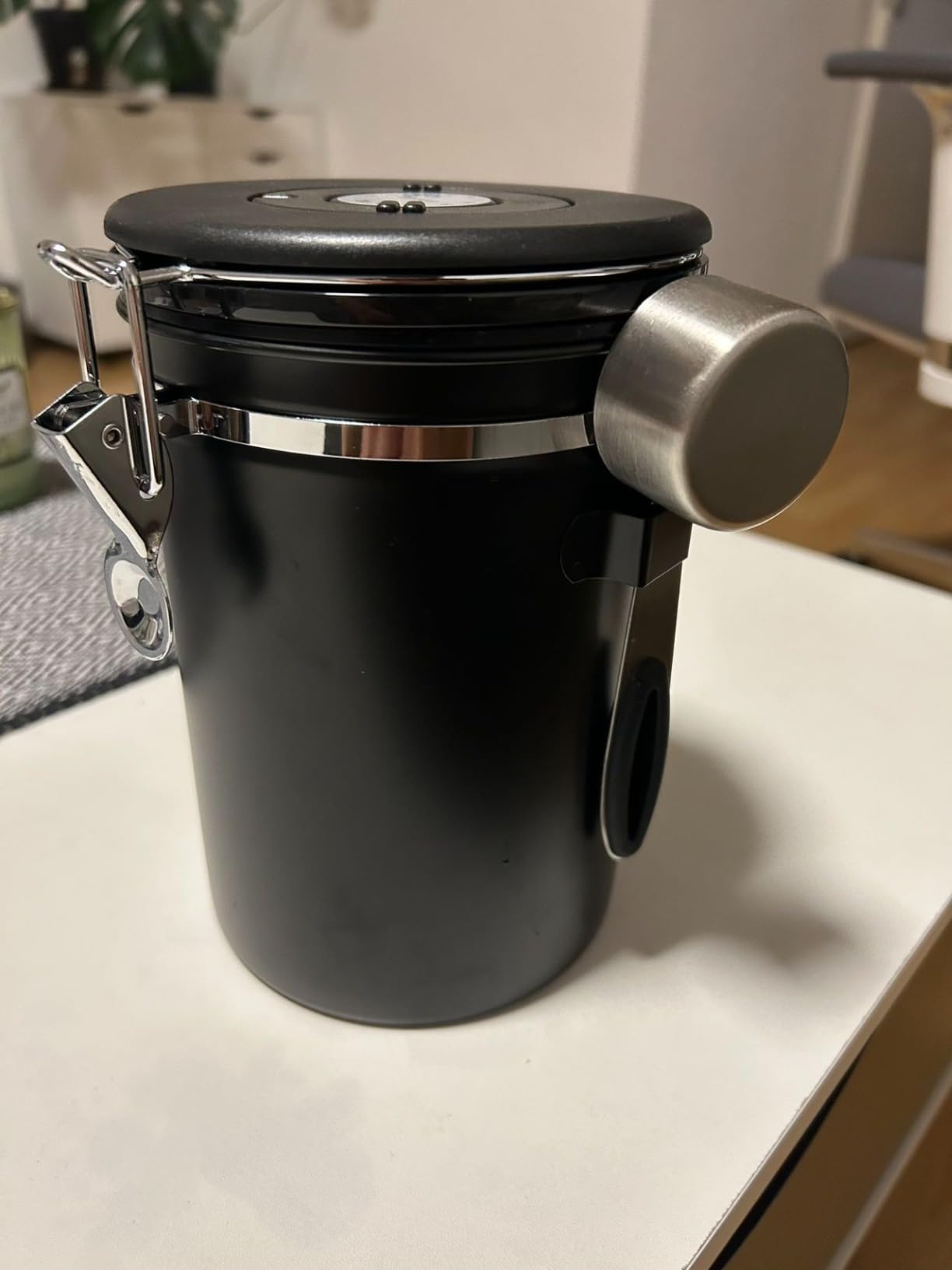 Royouzi Luftdichte Edelstahl Kaffeedose, Vakuum Kaffeedose, 1,8 L ...