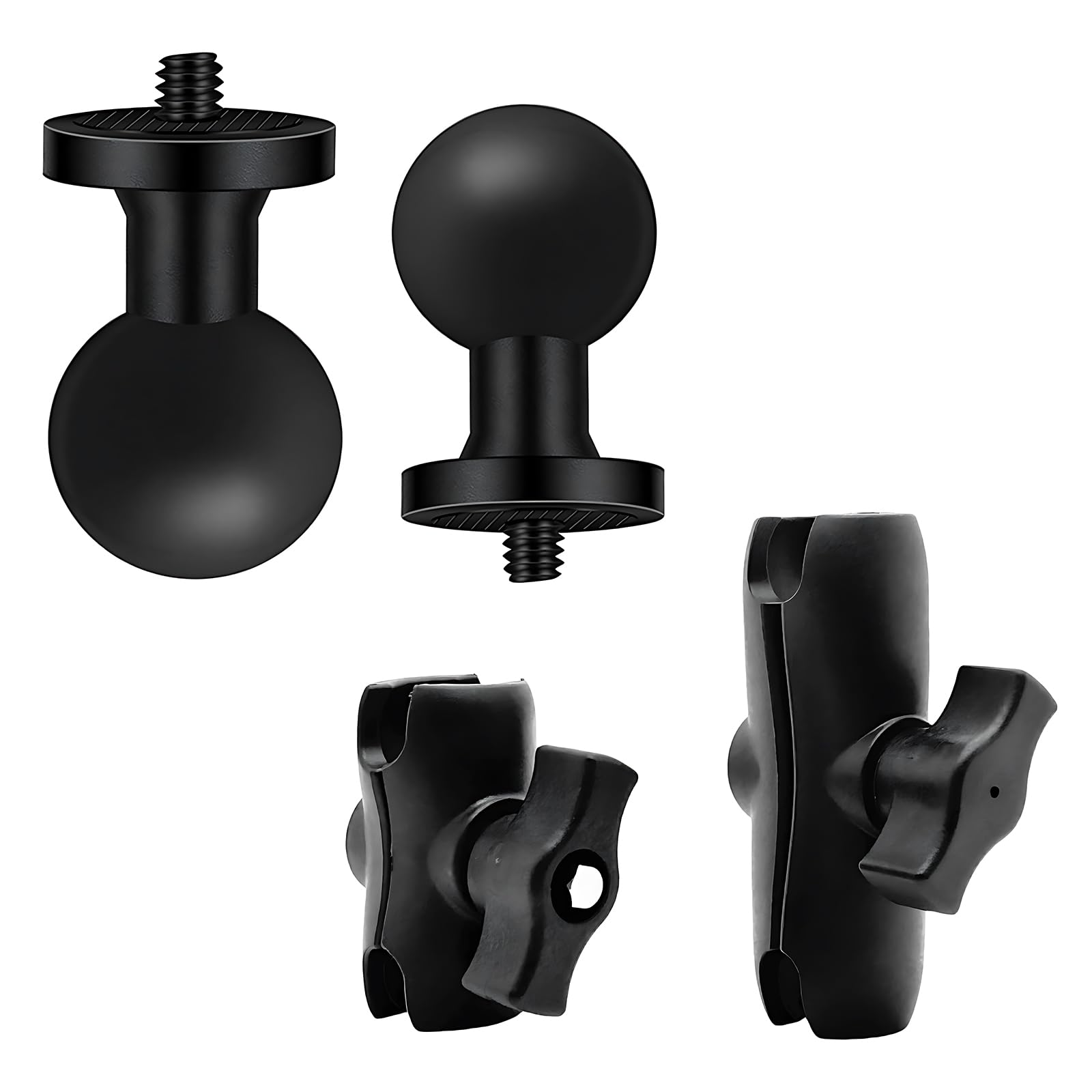 Amazon.com: 2PC 1" Ball Mount Adapter 1/4"-20 Threaded Stud for ...