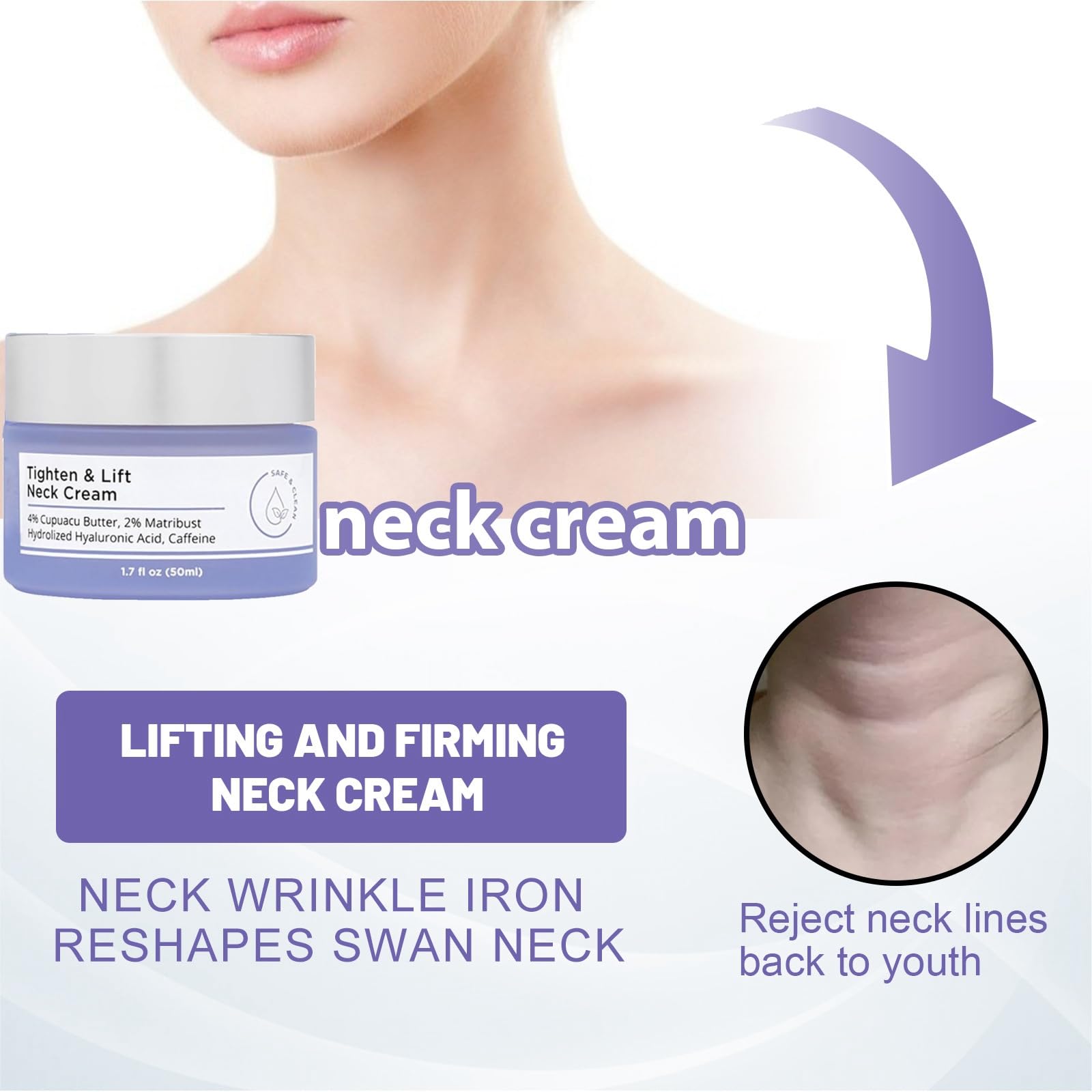 2024 New Neck Firming Cream,Tighten and Lift Neck Cream,Neck Tightening ...