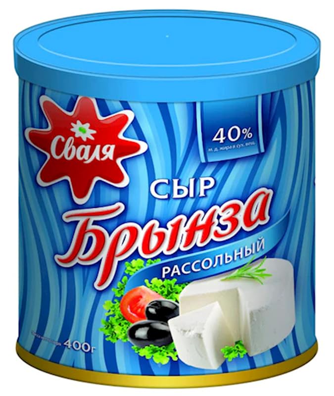 Amazon.com: Svalya Bryndza (Feta) Salt Cheese In Tin 400g Fat Content ...