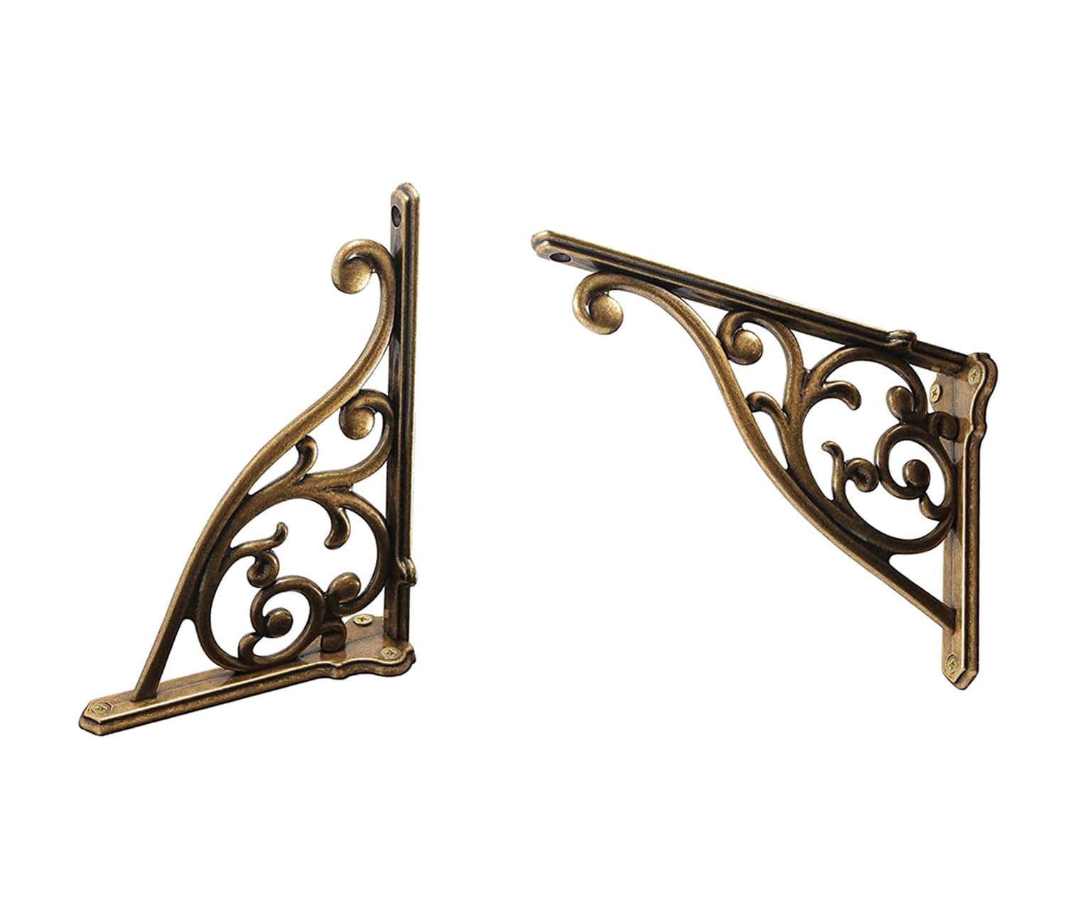 Amazon.com: Heavy Duty Solid Stand,5 Inch 2 Pack Antique Brass,Right ...