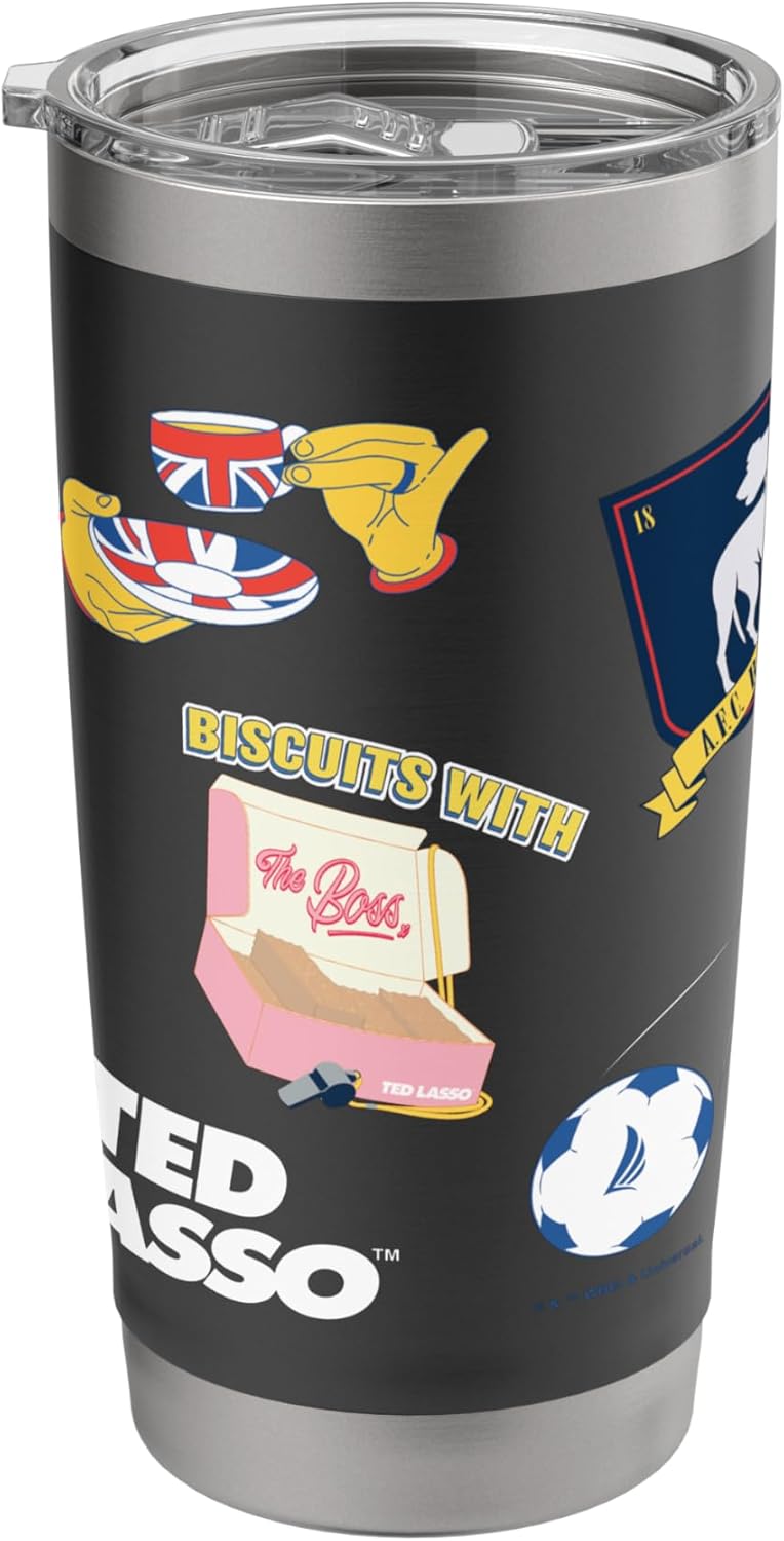 Amazon.com | Ted Lasso Ted Lasso Collage Stainless Steel Insulated ...