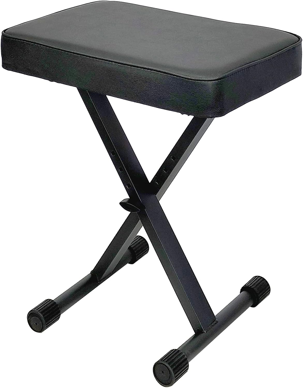 Amazon.com: GLEAM Keyboard Bench Padded X-Style Adjustable Height Black ...