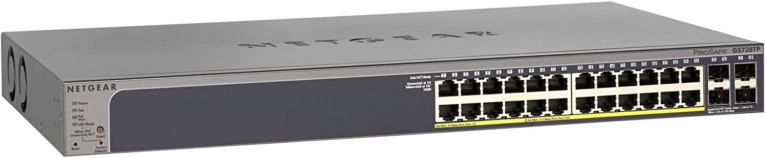 Amazon.com: Netgear ProSafe GS728TP 24 Port PoE Gigabit Smart Switch ...