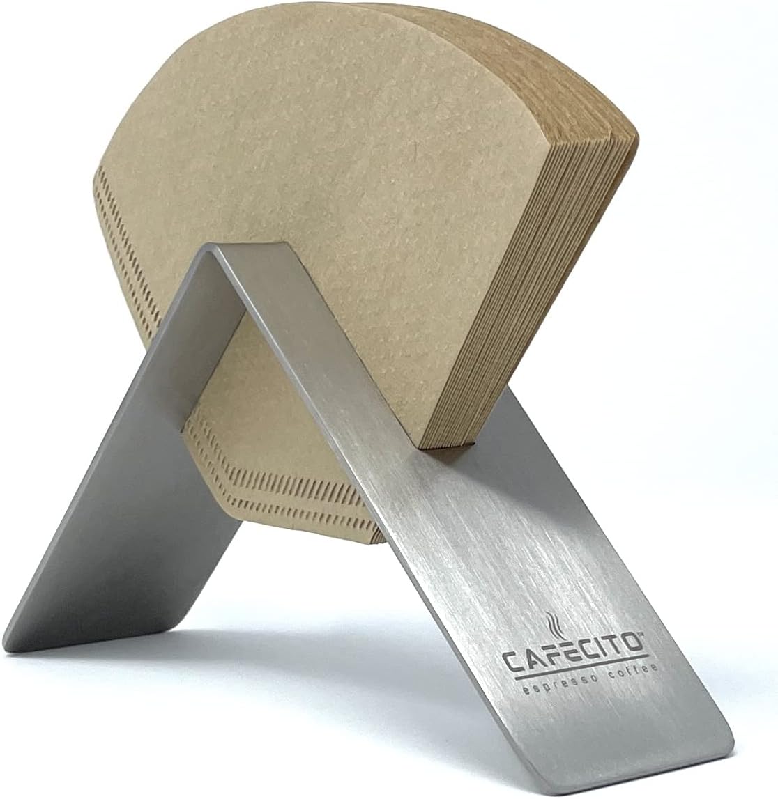 Amazon.com: CAFECITO Coffee Filter Holder Stand – Platinum Stainless ...