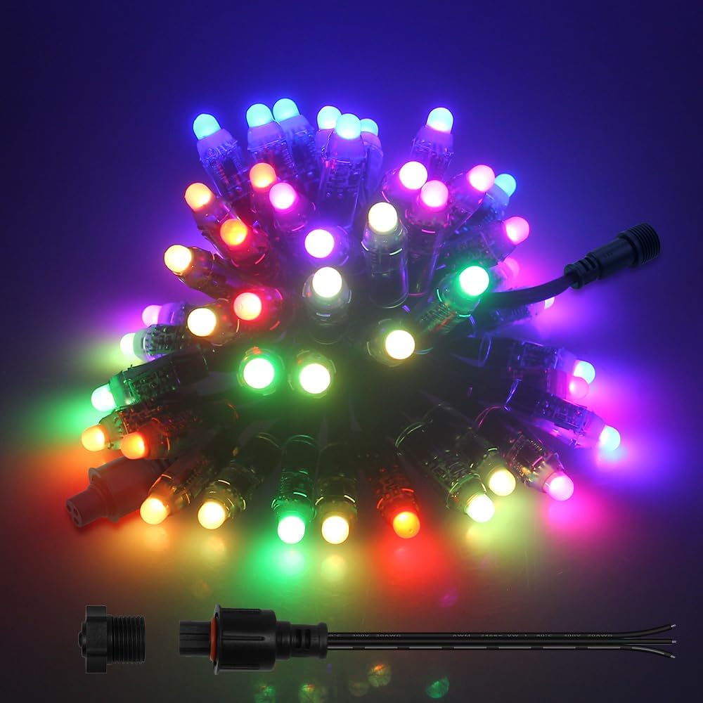 ALITOVE 5V WS2811 LED Pixel Lights Xconnect Individually Addressable ...